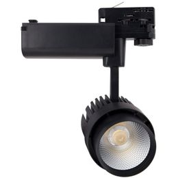 LEDKIA - LED-Strahler Dora 30W Schwarz für 3-Phasestromschienen Warmes Weiß 2700K 36º