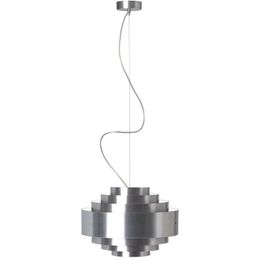 Brilliant - Design Pendelleuchte Alexa, ø 48 cm, Edelstahlfarben, Kugellampe, Hängelampe, Pendellampe