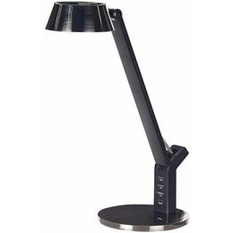 Beliani LED-Schreibtischlampe Messing Metall mit USB-Port Dimmbar Verstellbarer Schirm Helligkeitsregulierung Modern Büro Ausstattung Arbeitsleuchte - Messing