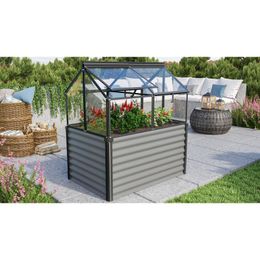 Hochfrühbeet Gaia Jumbo schwarz 122 x 83 x 137 cm 3 mm esg (mit Unterbau) - Vitavia