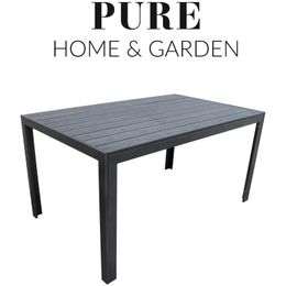 Be Pure Home Garten-Esstisch Calor anthrazit / grau 150 x 90 x 75 cm - Pure Home&garden