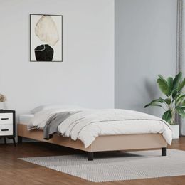 MAISONCHIC - Bettgestell Einzelbett Bett für Schlafzimmer Cappuccino-Braun 90x200 cm Kunstleder DE33299 - Braun