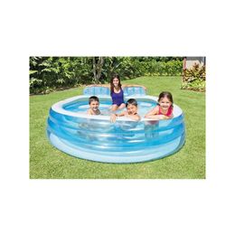Meditrade GmbH Familienpool mit aufblasbarem schwimmsessel 229X218X79CM mit 3 ringen 57190