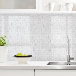 Küchenrückwand Steinoptik Mosaikfliese Marmoroptik Bianco Carrara