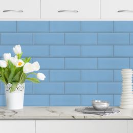 Küchenrückwand Fliesenoptik Keramikfliesen Blau