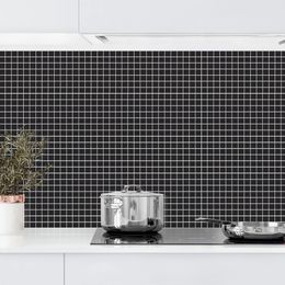 Küchenrückwand Fliesenoptik Mosaikfliesen Schwarz Matt