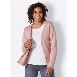 Cardigan CREATION L PREMIUM Gr. 36, beige (puder) Damen Strickjacken Cardigans