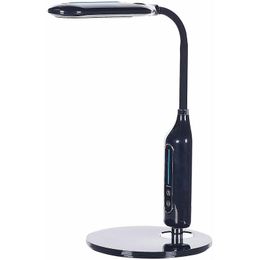 Beliani LED-Schreibtischlampe Schwarz Metall und Silikon Dimmbar Verstellbarer Arm 3 Farbtemperaturmodi Modern Büro Ausstattung Arbeitsleuchte - Schwarz