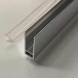 Witen&nock - Wandanschlussprofil U-Profil aus Aluminium für Walk-In-Duschen Glasstärke 8 mm Länge 195 cm