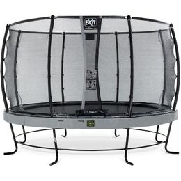 EXIT Elegant Premium Trampolin ø366cm mit Deluxe Sicherheitsnetz - grau