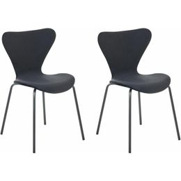 Beliani Esszimmerstuhl 2er Set Schwarz Samtstoff mit Metallgestell Modern Skandinavisch Wohnzimmer Esszimmer Flur Diele Wohnküche Arbeitszimmer - Schwarz