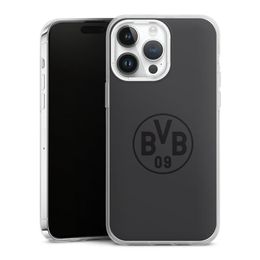 DeinDesign iPhone 14 Pro Max Handy Silikon H&uuml;lle Case transparent Handyh&uuml;lle Bvb Borussia Dortmund Logo Silikon Case