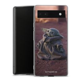 DeinDesign Google Pixel 6a Handy Silikon H&uuml;lle Case transparent Handyh&uuml;lle The Child Star Wars Baby Yoda Silikon Case