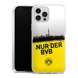 DeinDesign iPhone 13 Pro Max Handy Silikon H&uuml;lle Case transparent Handyh&uuml;lle Borussia Dortmund Statement Bvb Silikon Case