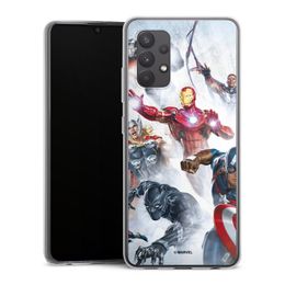 DeinDesign Galaxy A32 4G Handy Silikon H&uuml;lle Case transparent Handyh&uuml;lle Marvel Avengers Official Licensed Product Silikon Case