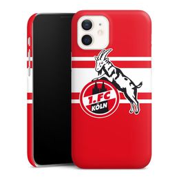 DeinDesign iPhone 12 Handy Premium Case Smartphone Handyh&uuml;lle Schutzh&uuml;lle matt 1. Fc K&ouml;ln Official Licensed Product Coat Of Arms Premium Case