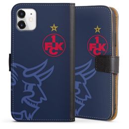 DeinDesign iPhone 11 Handy Klapph&uuml;lle Handyh&uuml;lle aus Kunst Leder schwarz Flip Case Logo 1. Fc Kaiserslautern 1. Fck Sideflip mit Lasche