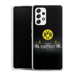 DeinDesign Galaxy A53 5G Handy Silikon H&uuml;lle Case wei&szlig; Handyh&uuml;lle Borussia Dortmund Bvb Stadium Silikon Case