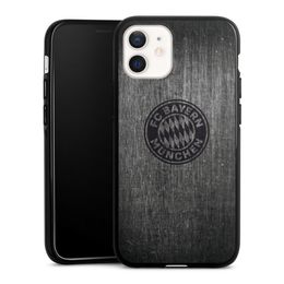 DeinDesign iPhone 12 mini Handy Silikon H&uuml;lle Case schwarz Handyh&uuml;lle Fcb Metallic Look Fc Bayern M&uuml;nchen