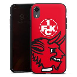 DeinDesign iPhone Xr Handy Silikon H&uuml;lle Case schwarz Handyh&uuml;lle Devil 1. Fc Kaiserslautern 1. Fck
