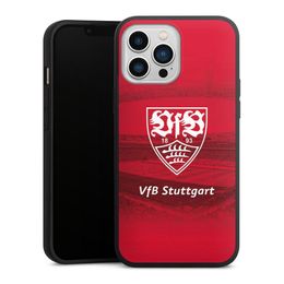 DeinDesign iPhone 13 Pro Max Handy Premium Silikon H&uuml;lle Handyh&uuml;lle schwarz Case Stadium Official Licensed Product Vfb Stuttgart Silikon Premium Case
