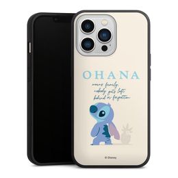 DeinDesign iPhone 13 Pro Handy Premium Silikon H&uuml;lle Handyh&uuml;lle schwarz Case Lilo & Stitch Disney Official Licensed Product Silikon Premium Case
