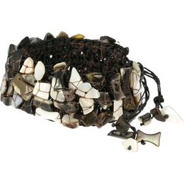 SilberDream Armband Armband braun weiß Schmuck für (Armband), Damen Armband (Geflecht) ca. 18cm, Farbe: braun, beige, weiß, beige|braun
