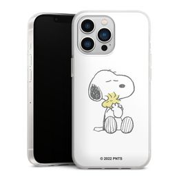 DeinDesign iPhone 13 Pro Handy Silikon H&uuml;lle Case transparent Handyh&uuml;lle Snoopy Love Peanuts Silikon Case