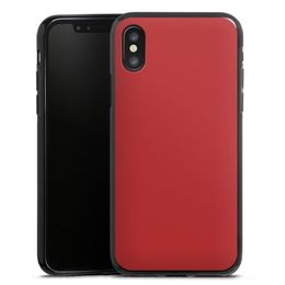 DeinDesign iPhone X Handy Silikon H&uuml;lle Case schwarz Handyh&uuml;lle Colour Unicoloured Red