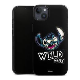 DeinDesign iPhone 14 Plus Handy Silikon H&uuml;lle Case schwarz Handyh&uuml;lle Lilo & Stitch Disney Official Licensed Product