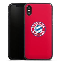DeinDesign iPhone X Handy Silikon H&uuml;lle Case schwarz Handyh&uuml;lle Fc Bayern M&uuml;nchen Fcb Logo