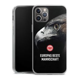 DeinDesign iPhone 12 Pro Max Handy Silikon H&uuml;lle Case transparent Handyh&uuml;lle European Cup Eintracht Frankfurt Official Licensed Product Silikon Case