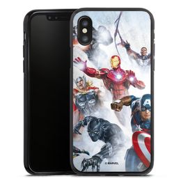 DeinDesign iPhone X Handy Silikon H&uuml;lle Case schwarz Handyh&uuml;lle Marvel Avengers Official Licensed Product
