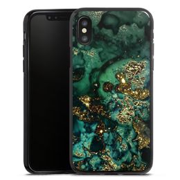 DeinDesign iPhone X Handy Silikon H&uuml;lle Case schwarz Handyh&uuml;lle Muster Glitzer Marble