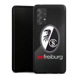 DeinDesign Galaxy A52s 5G Handy Silikon H&uuml;lle Case schwarz Handyh&uuml;lle Sc Freiburg Lettering Logo