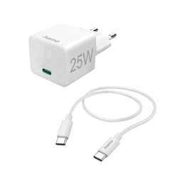 Hama USB-C, PD, Mini - Schnellladegerät Universal 25 Watt, Weiß