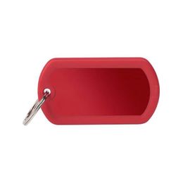 MyFamily ID tag - Hushtag Collection - Aluminium Red Big Military With red Rubber