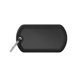 MyFamily ID tag - Hushtag Collection - Aluminium Black Big Military With Black Rubber