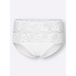 w&auml;schepur w&auml;schepur Damen Taillenslip mit Spitze am Bund, wei&szlig;, Gr&ouml;&szlig;e 40
