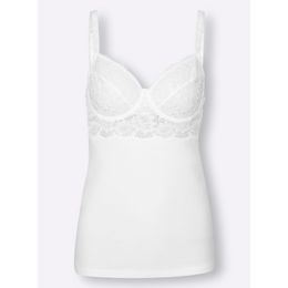 Nina von C. Damen BH-Hemd mit schmalen Schmucktr&auml;gern, wei&szlig;, Gr&ouml;&szlig;e 85B