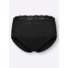 w&auml;schepur w&auml;schepur Damen Taillenslip mit Spitze am Bund, schwarz, Gr&ouml;&szlig;e 42
