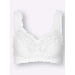 w&auml;schepur w&auml;schepur Damen Komfort-BH ohne B&uuml;gel mit Spitze, wei&szlig;, Gr&ouml;&szlig;e 90B