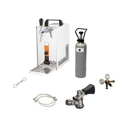 ich-zapfe Komplett Set - Zapfanlage, Bierzapfanlage, Bierkoffer, Durchlaufkühler PYGMY 25 1-leitig Trockenkühler, 35 Liter/h, Zapfkopf:KeyKeg