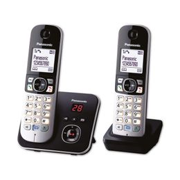 Panasonic DECT-Telefon KX-TG6822GB, mit AB, Duo, schwarz
