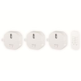 Smartwares® SMARTWARES Lichtschalter-Set SH4-99557, 3x Einbauschalter + FB