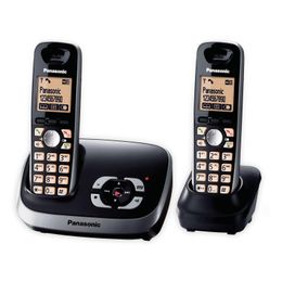 Panasonic DECT-Telefon KX-TG6522GB, Duo, mit AB, schwarz