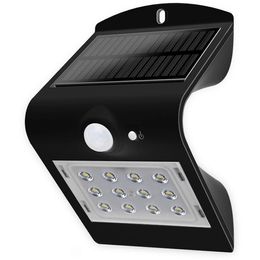 Blulaxa Solar-LED Wandleuchte 48873 mit Sensor, 1,5W, schwarz