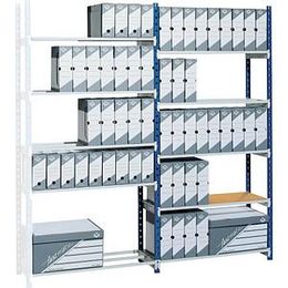 PAPERFLOW Anbau-Schwerlastregal RangEco 553S blau 150,0 x 34,0 x 200,0 cm