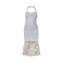 Chi Chi London Kleid Damen Größe 44 blau / hellblau / mischfarben Winterkleid