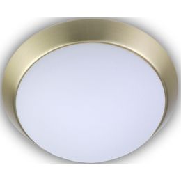 Deckenleuchte Niermann "Opal matt, Dekorring Messing 45 cm, HF Sensor, LED" Lampen Gr. 1 flammig, Ø 45 cm, weiß LED Deckenlampen